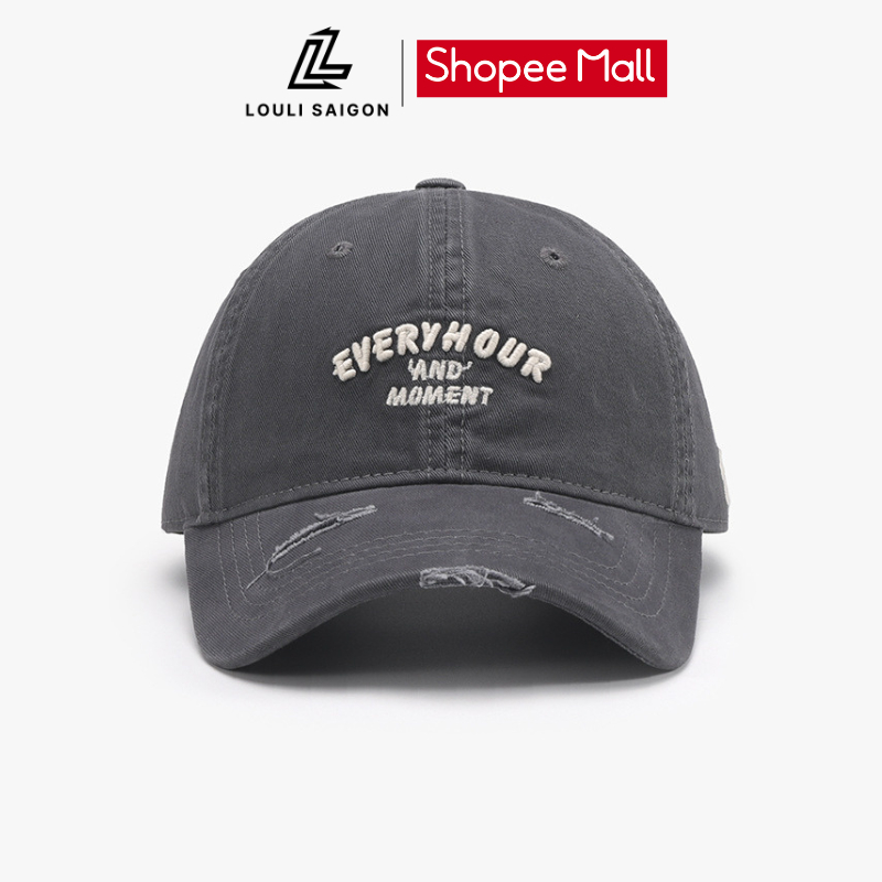 Mũ lưỡi trai LOULI SAIGON thêu EVERYHOUR cá tính, form mềm dành cho nam nữ M72 | Shopee Việt Nam