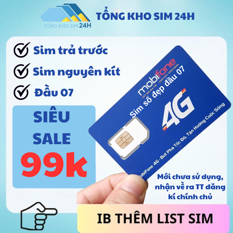 Sim Mobifone 4G TRẢ TRƯỚC, Nghe Gọi, Đồng Giá 99k Số Đẹp, Dễ Nhớ [ĐKCC ...