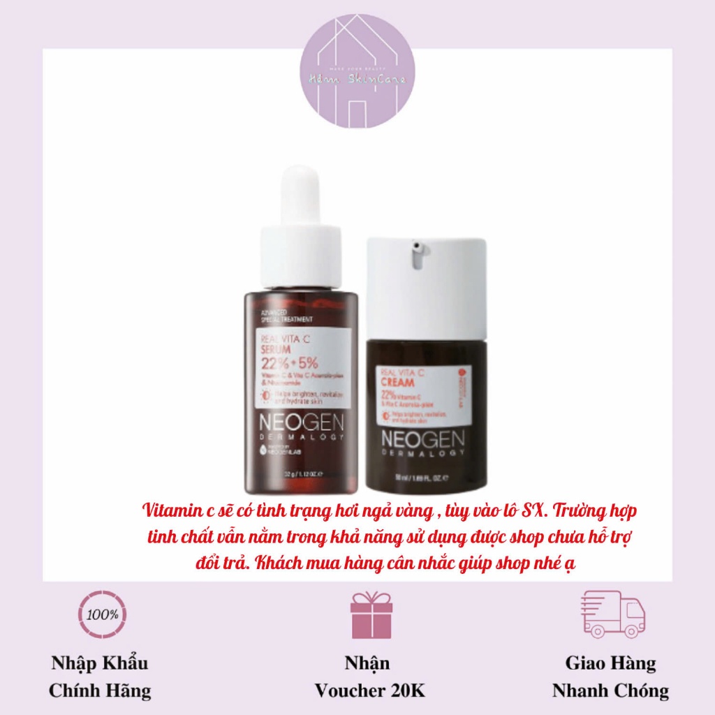 Neogen Dermalogy Real Vitamin C Serum - Tinh Chất Hỗ Trợ Dưỡng Sáng Mờ Thâm 32g | Shopee Việt Nam