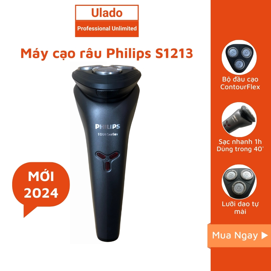 Máy Cao Râu Philips Dao Cạo Khô Và Ướt S1213 Thân Máy Kháng Nước Cao Cấp Sạc Nhanh 1h - uladovn ...