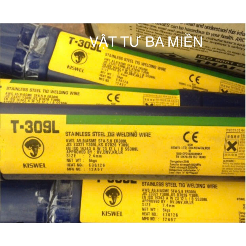 5kg Que hàn tig inox chịu nhiệt T-309L Kiswel nhập khẩu Hàn Quốc ...