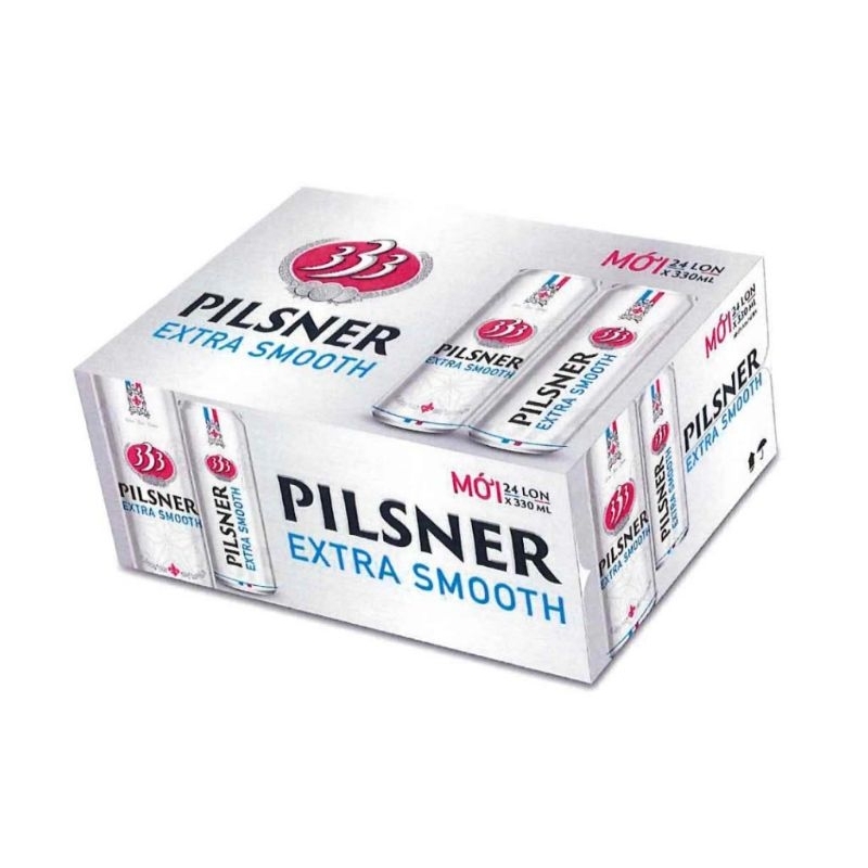 Thùng 24 lon bia 333 Pilsner Extra Smooth lon 330ml | Shopee Việt Nam