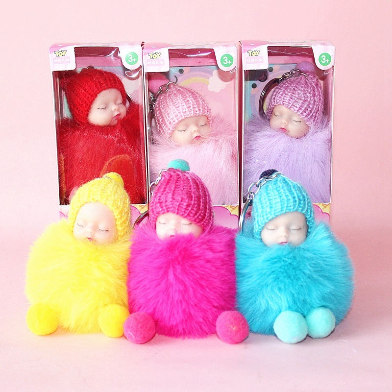 Móc khoá quả lông em bé đang ngủ đáng yêu mq09 | Shopee Việt Nam