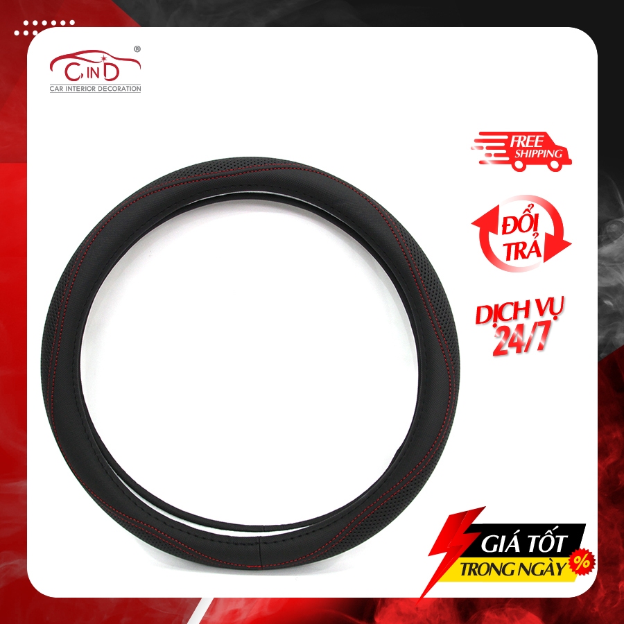 Bọc Vô Lăng CIND 5003 Size M Màu Đen Chỉ Đỏ Nhập Khẩu Chính Hãng | Shopee Việt Nam