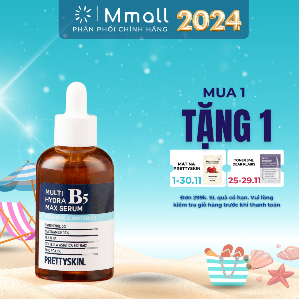 Serum B5 Prettyskin Multi Hydra B5 Max tinh chất B5 dưỡng trắng dành ...
