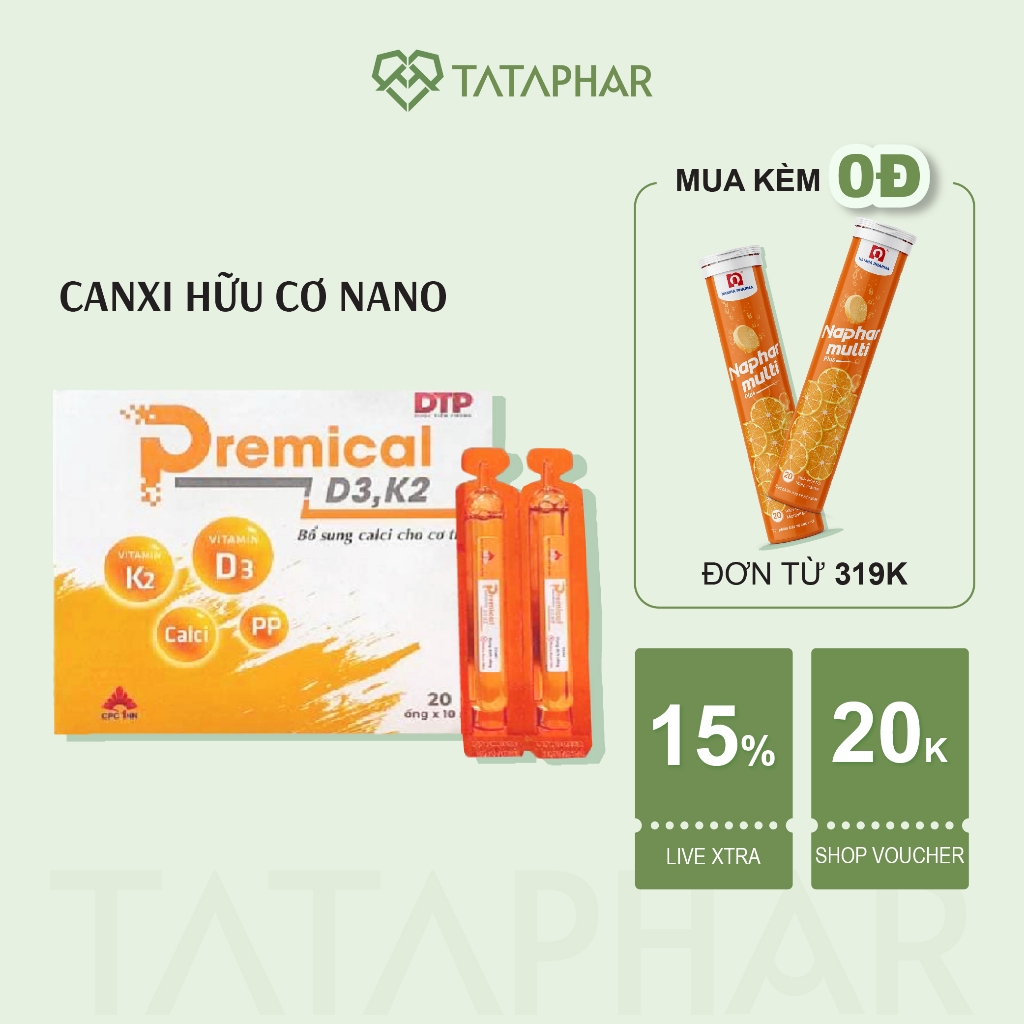 Calci Premical D3,K2 - Siro Bổ sung canxi Nano cho cơ thể - Giúp xương ...