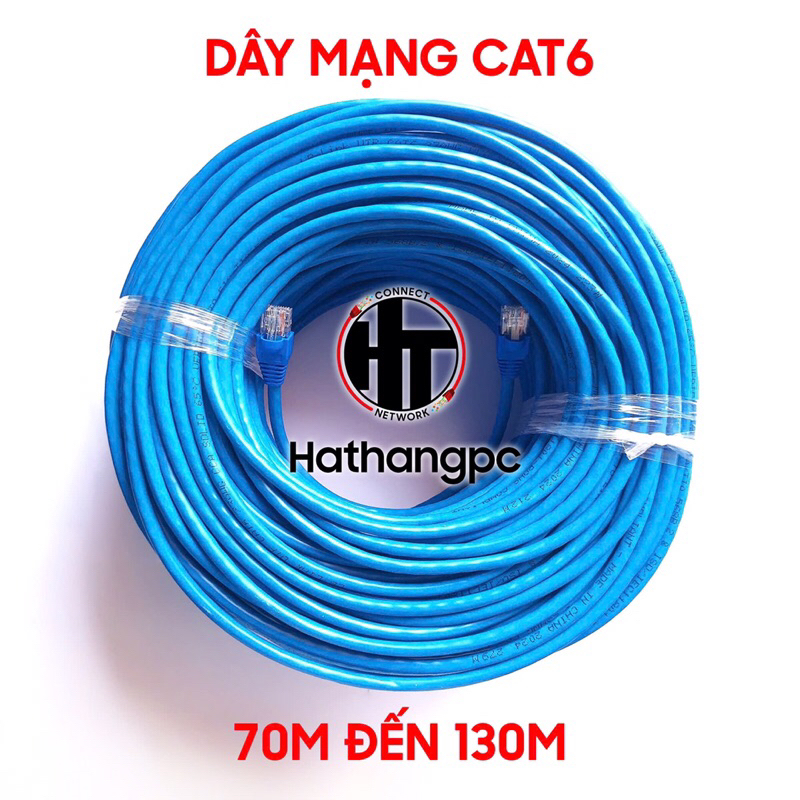 Dây Mạng Cat6 Bấm Sẵn 2 Đầu 70m 75m 80m 85m 90m 95m 100m 105m 110m 115m 120m đến 160m | Shopee ...