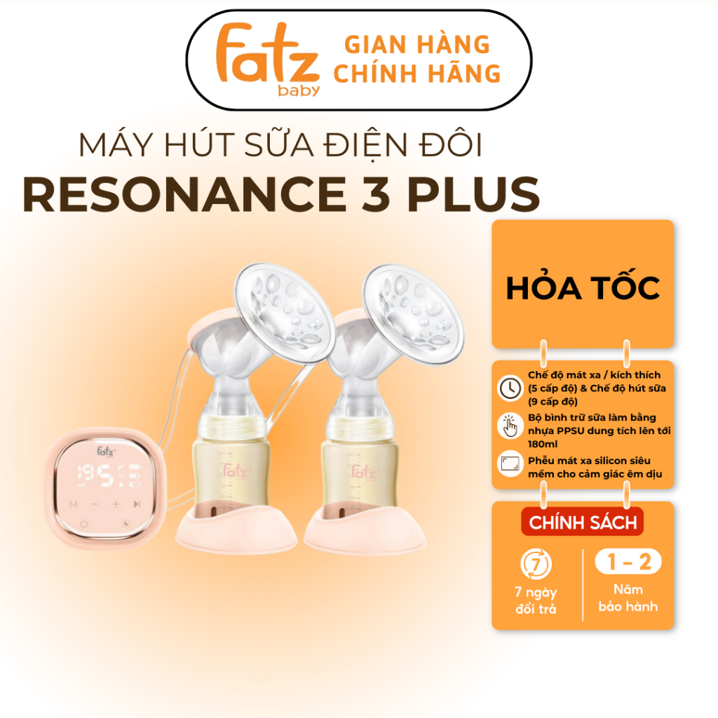 Máy hút sữa điện đôi fatz baby, máy vắt sữa fatz baby Resonance 3 Plus ...