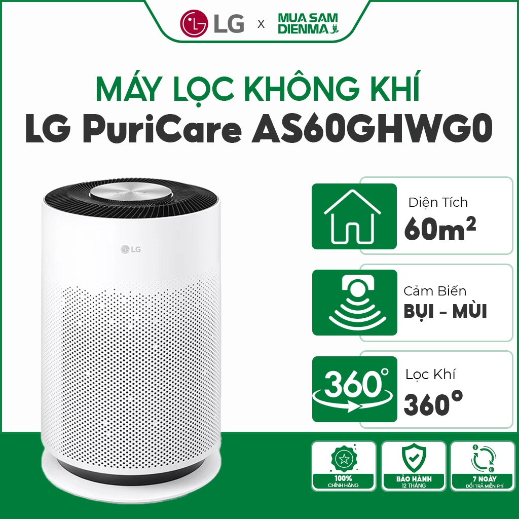 Máy lọc không khí LG PuriCare 360 Hit AS60GHWG0 60m2 | Lọc không khí LG ...