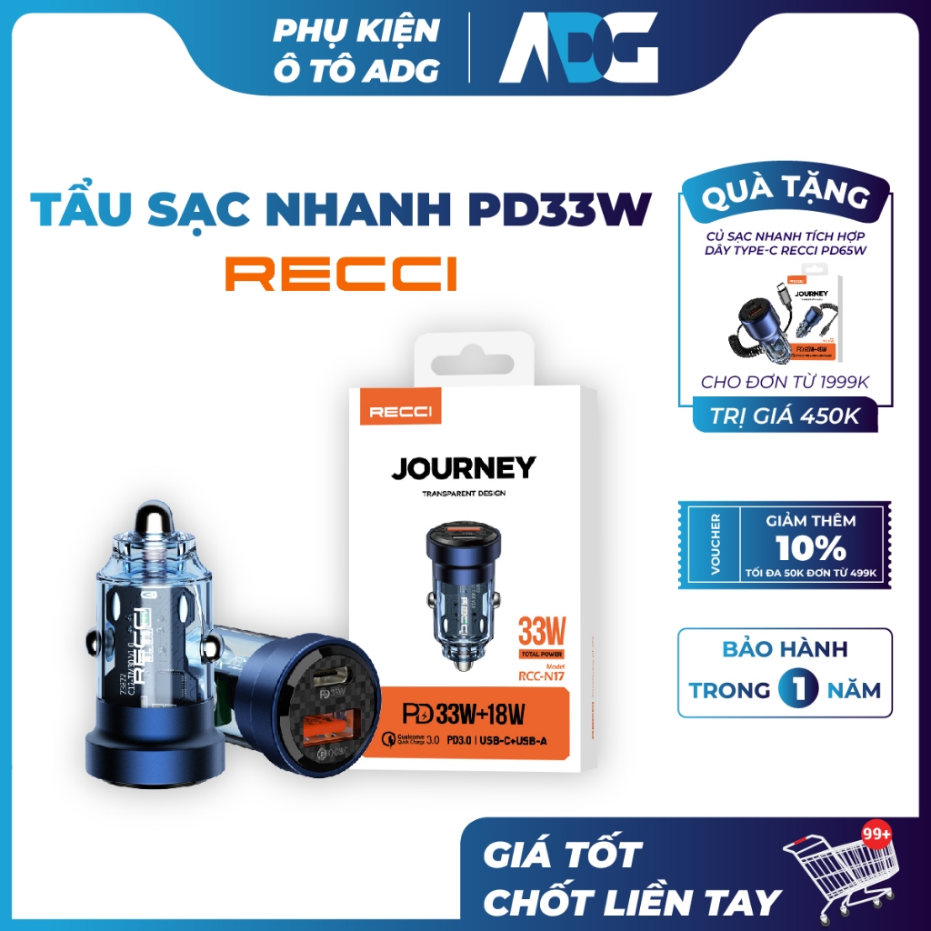 Củ sạc nhanh PD33W RECCI RCC-N17 | Shopee Việt Nam