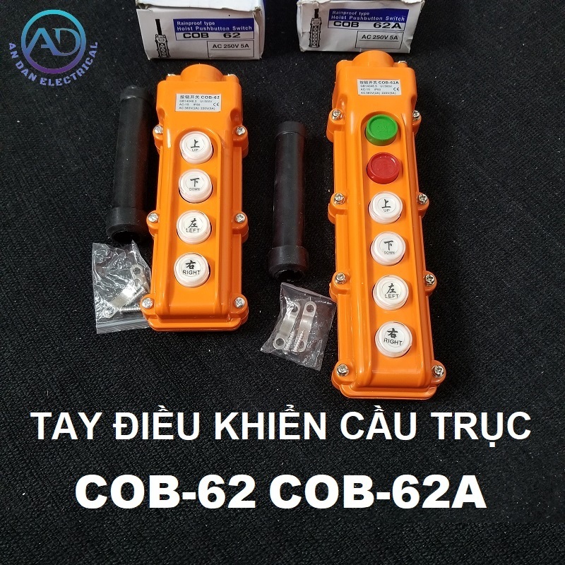Tay điều khiển cẩu trục COB-62 COB-62A, 4 nút điều khiển (UP DOWN LEFT ...