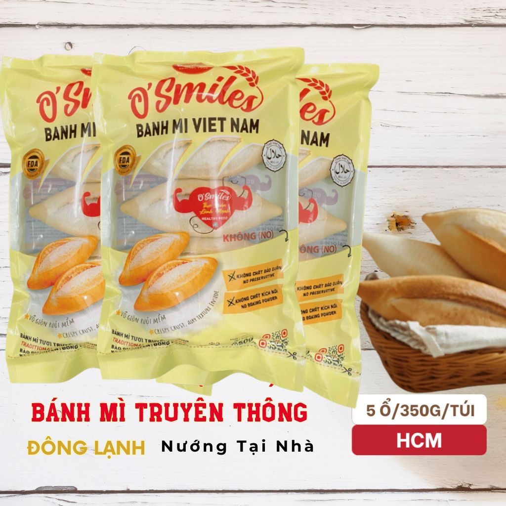 [HCM] Combo 3 Túi Bánh Mì Tươi Đông Lạnh O’Smiles 350g (5 ổ/túi ...