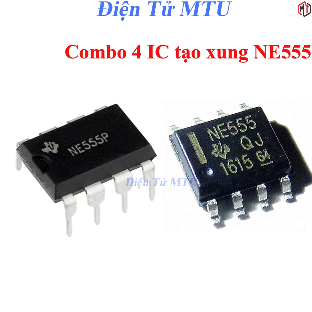Combo 5 cái - IC Tạo Xung - Tạo Dao Động - NE555 DIP-8 SOP-8 | Shopee ...
