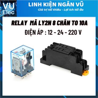 Relay trung gian LY2N 10A 12 - 220V 8 chân, relay 10A 8 chân, rơ le 220v10a 8 chân. rơ le 220V ...