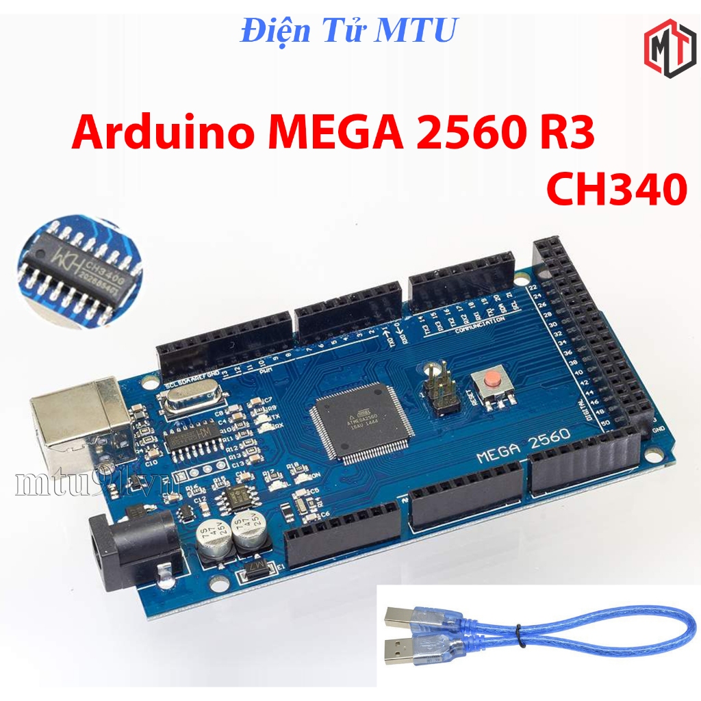 Mạch Arduino MEGA 2560 R3 CH340 / CH340G SMD | Shopee Việt Nam