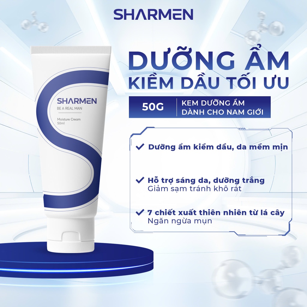 Kem dưỡng SHARMEN dưỡng ẩm, dưỡng trắng, ngừa mụn dành cho Nam Giới ...