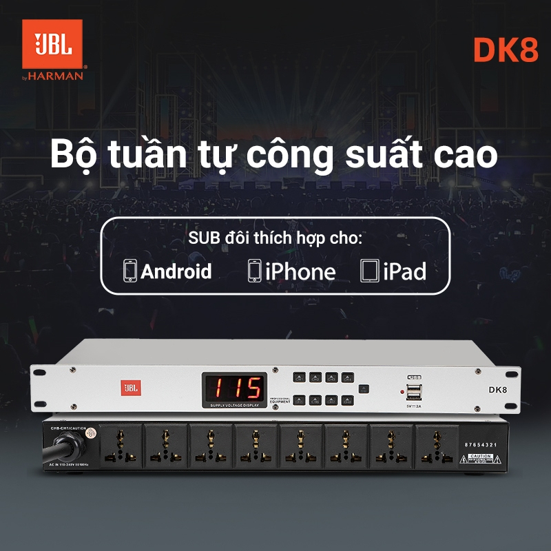 JBL/DK8 quản lý n-guồn điện âm thanh,Lọc Chống Nhiễu Cho Từng Kênh - Chống Sốc Điện Hiệu Qủa ...