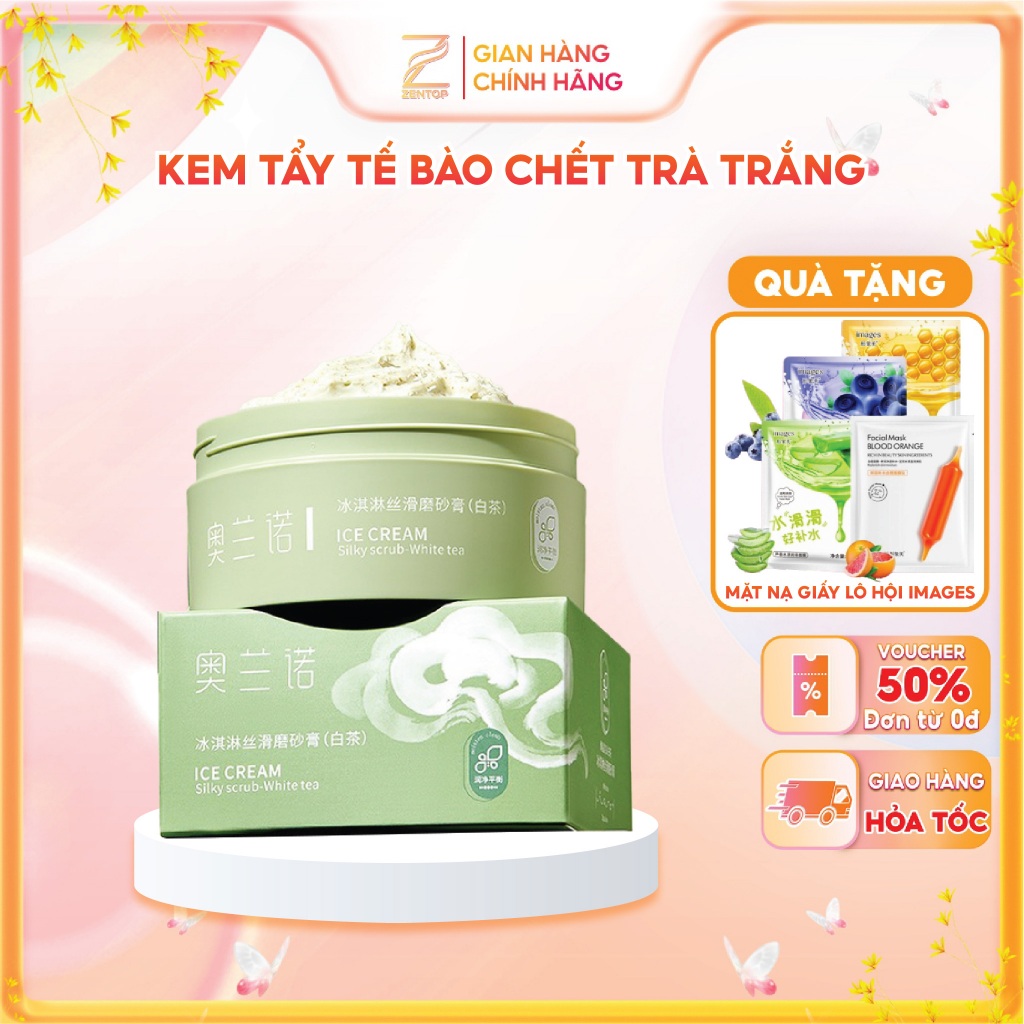 Kem tẩy tế bào chết body Trà Trắng, tẩy sạch sâu và trắng da Zentop ...