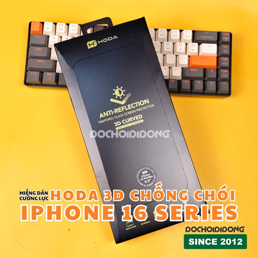 Miếng dán cường lực HODA 3D Chống chói iPhone 16 Pro Max Plus AR Anti ...