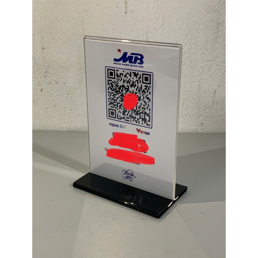 Standee menu mica A6, bảng Qr code A6, menu mica kích thước 10.5x15cm ...