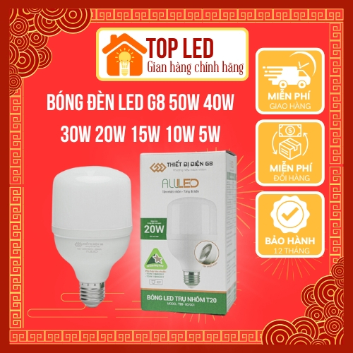 Bóng đèn led G8 50W 40W 30W 20W 15W 10W 5W chính hãng tản nhiệt nhôm ...