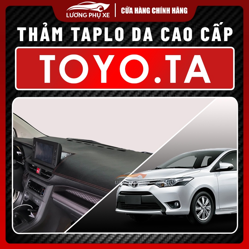 Thảm taplo TOYOTA chất liệu da vân cacbon cao cấp chuẩn thiết kế theo ...