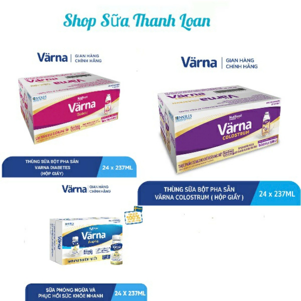 Thùng 12 Hộp/ 24 Chai Sữa Nutifood Varna Colostrum/ Complete/ Diabetes ...