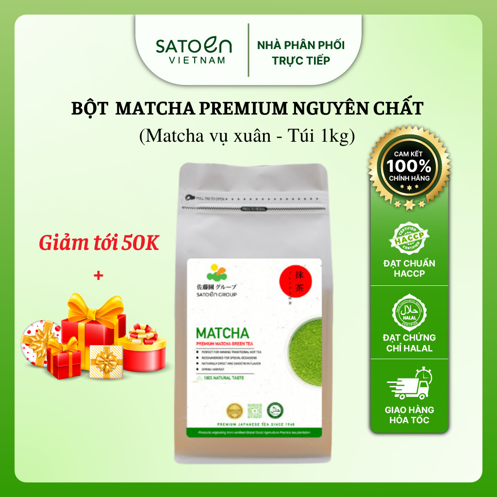[NPP chính thức Satoen] Matcha premium 1kg. Bột matcha premium Satoen ...