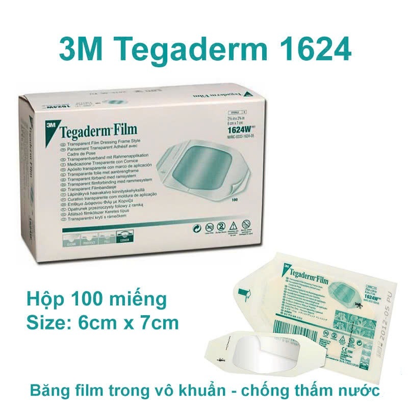 Băng dán vết thương chống thấm nước 3M Nexcare 1624, kt 6x7cm ( miếng ...