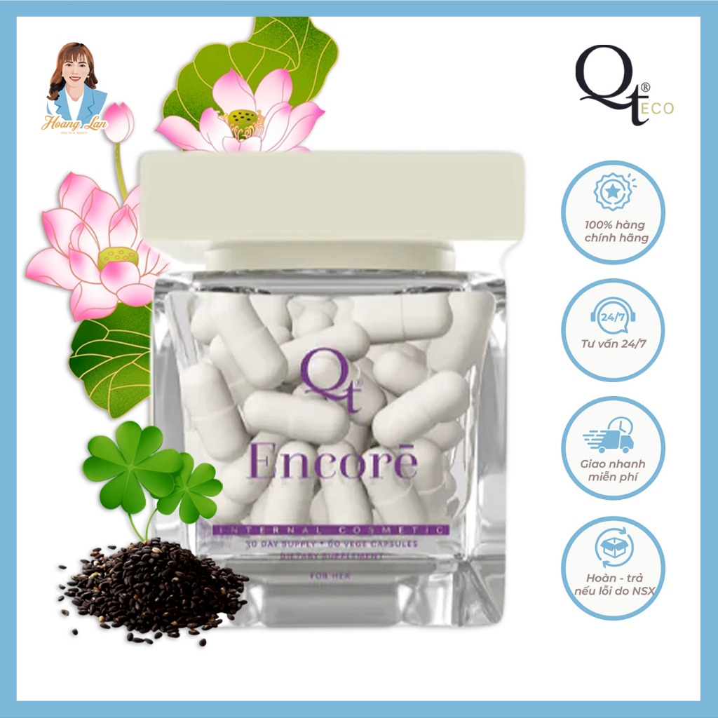 Viên uống dưỡng tóc, móng và giảm mụn New Zealand QT Encore 60 viên ...