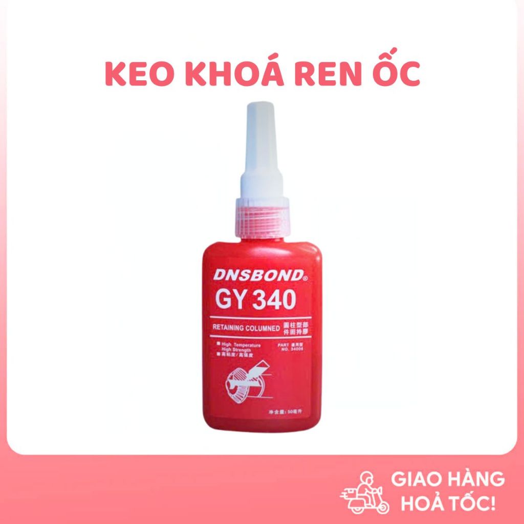 Keo khoá ren ốc GY340 dung tích 50ml - Keo khoá chặt kim loại chịu ...