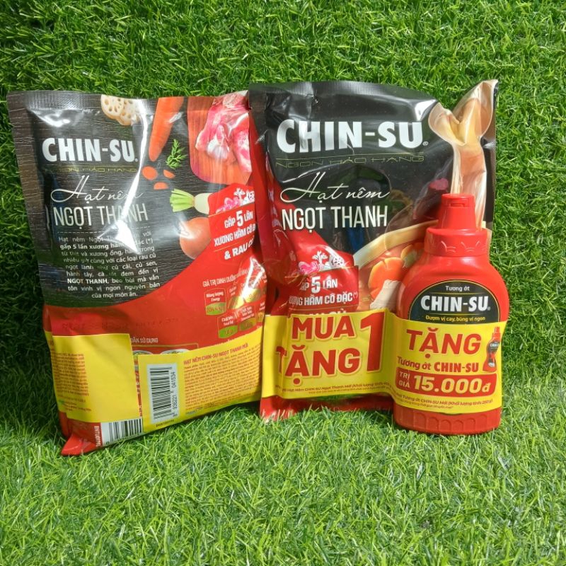 Hạt nêm Chinsu Gói 400g - Tặng kèm 1 chai tương ớt chinsu 250g | Shopee ...