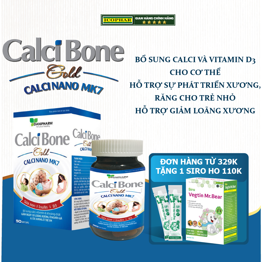 CALCI BONE GOLD - BỔ SUNG CALCI, VITAMIN & KHOÁNG CHẤT - GIẢM NGUY CƠ ...
