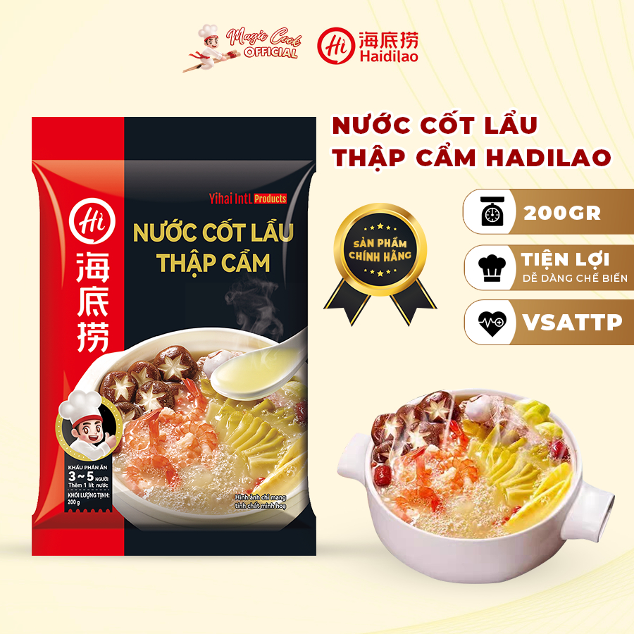 Cốt Gia Vị Lẩu Haidilao Hot Pot Vị Thập Cẩm Đậm Đà Không Cay 200gr ...