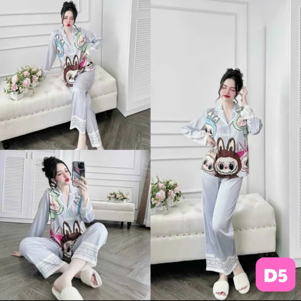 [LABUBU] Set bộ Pijama Labubu chất liệu lụa latin Siêu Hót ạ | Shopee ...