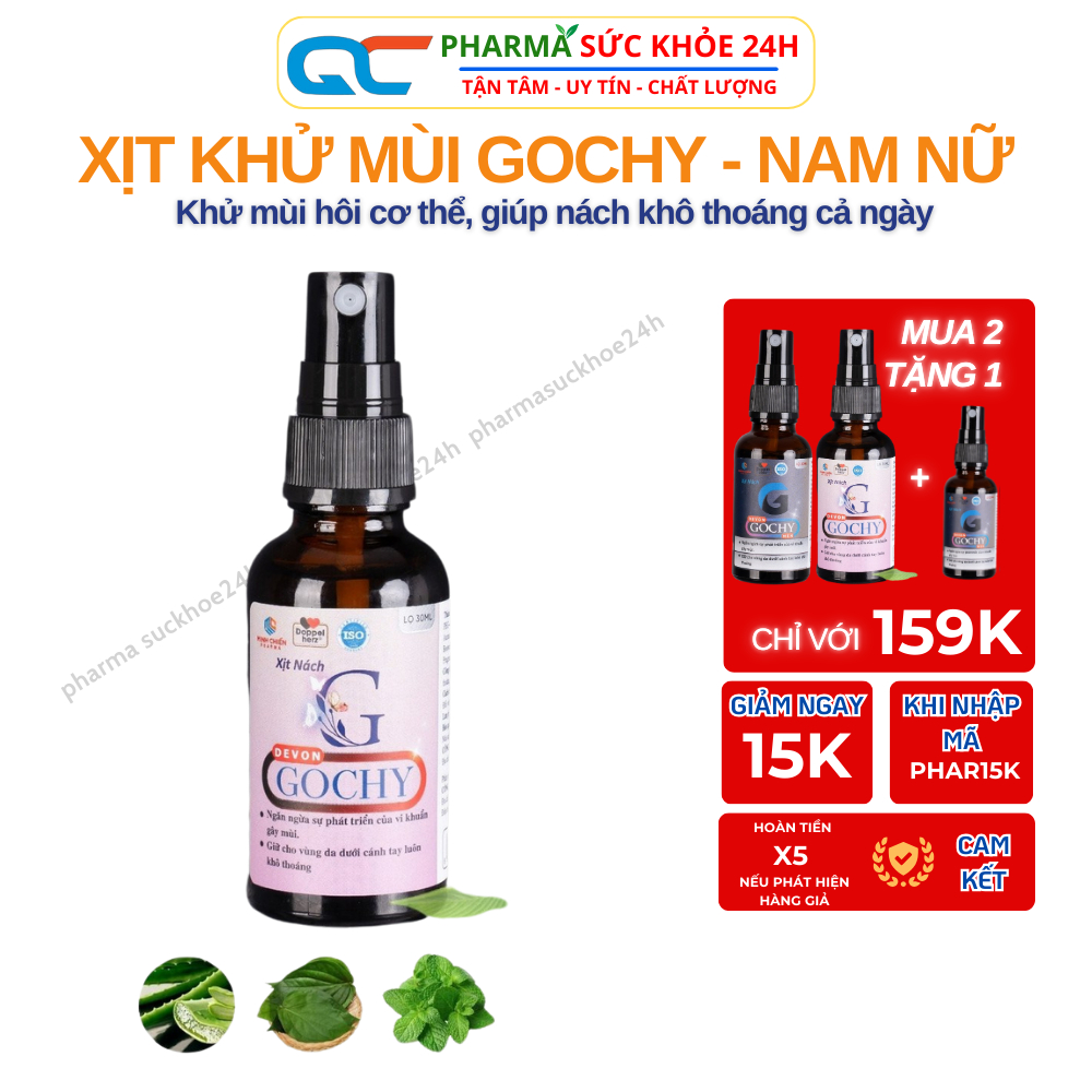 Xịt Khử Mùi Nách Gochy Giúp Làm Thơm, Khử Mùi Hôi, Ngăn Ngừa Phát Triển ...