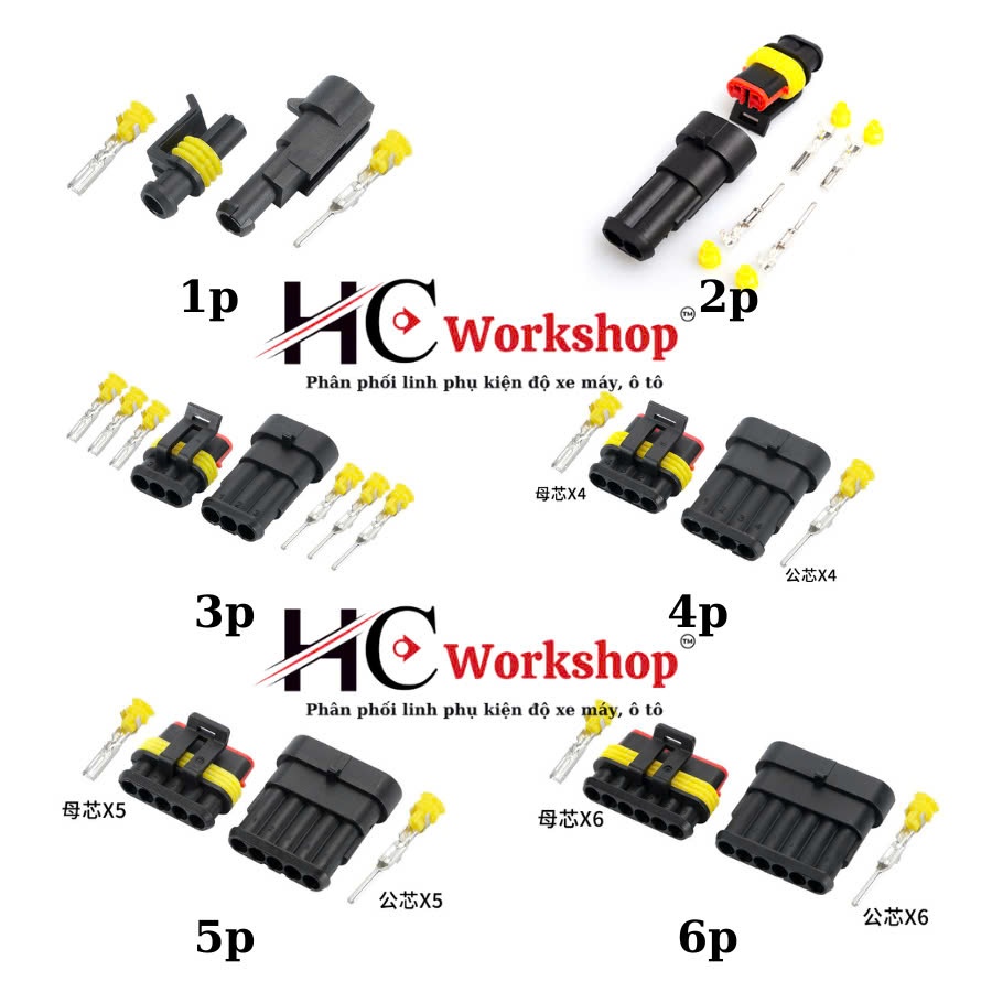 Giắc kết nối dây điện, chống nước cao cấp 1p 2p 3p 4p 5p 6p | Shopee Việt Nam