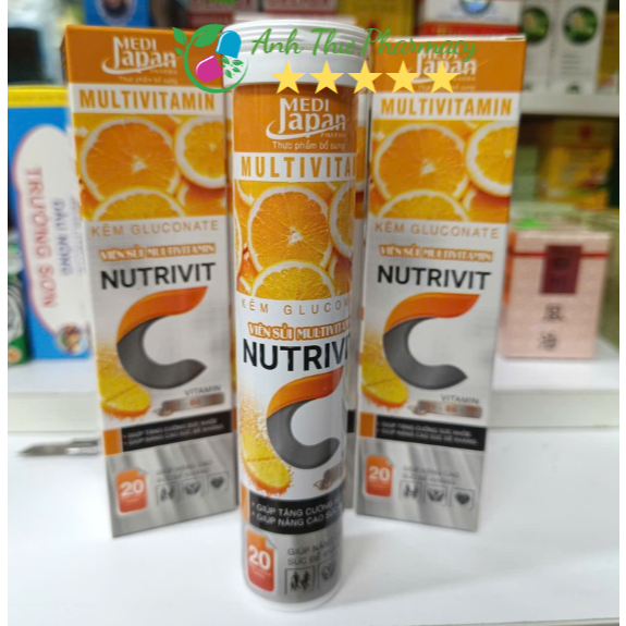 Viên sủi Multivitamin Nutrivit C, bổ sung vitamin C,hỗ trợ tăng cường ...