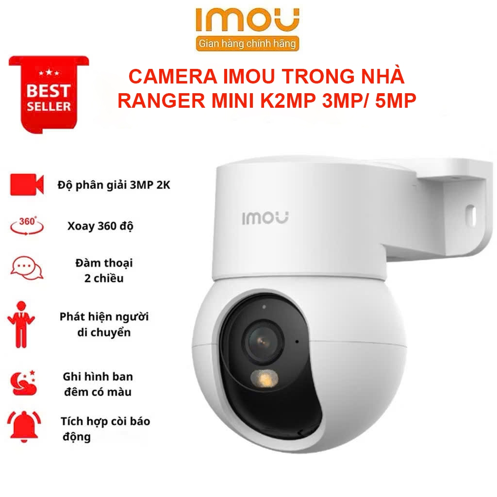 Camera Wifi IMOU Ranger Mini K2MP 3MP/5MP Tích Hợp Chân Đế, Quay Quét ...