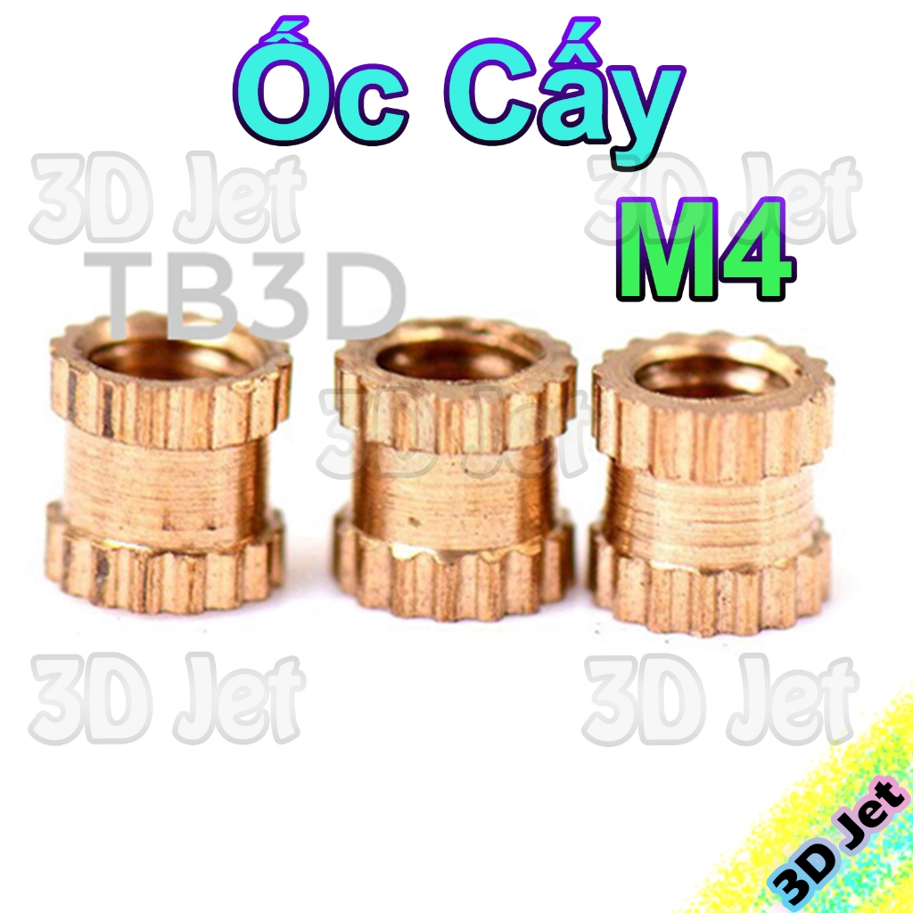 20 Ốc Cấy nhựa M4, Tán ốc sơ mi, ren cấy nhựa, oc cay nhua, oc chim ...