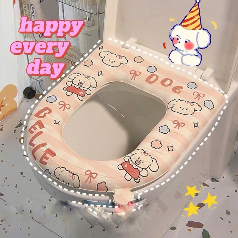 Đệm lót bồn cầu giữ ấm chống vi khuẩn bằng EVA chống thấm in họa tiết ...