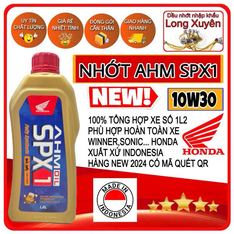 Nhớt AHM SPX 1l2 10w30 100% Tổng hợp xe số | Shopee Việt Nam