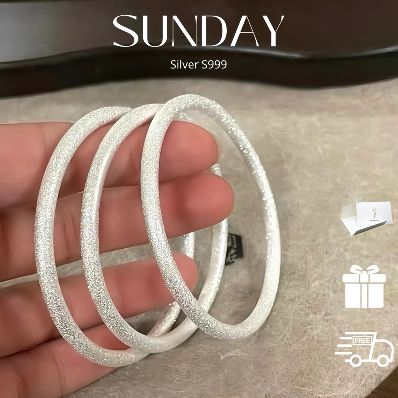 Vòng Tay Bạc S999 Ánh Sao Unisex Nguyên Chất-Sunday | Shopee Việt Nam