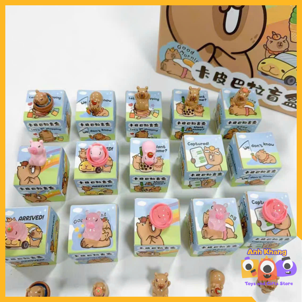 Blind box Capybara xé túi mù nhận ngẫu nhiên charm Capybara dễ thương ...