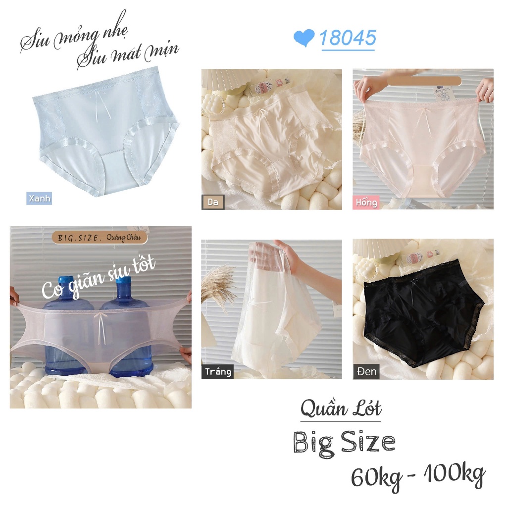 {100kg vừa} Quần lót chip BIGSIZE Quảng Châu cạp cao, lưng thun, tàng ...