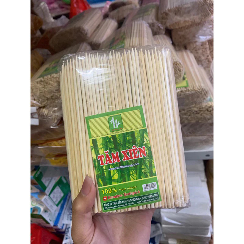 100 que tăm xiên -tăm xiên tre,xiên thịt nướng xúc xích dài 15cm, 17cm ,20cm, 30cm | Shopee Việt Nam