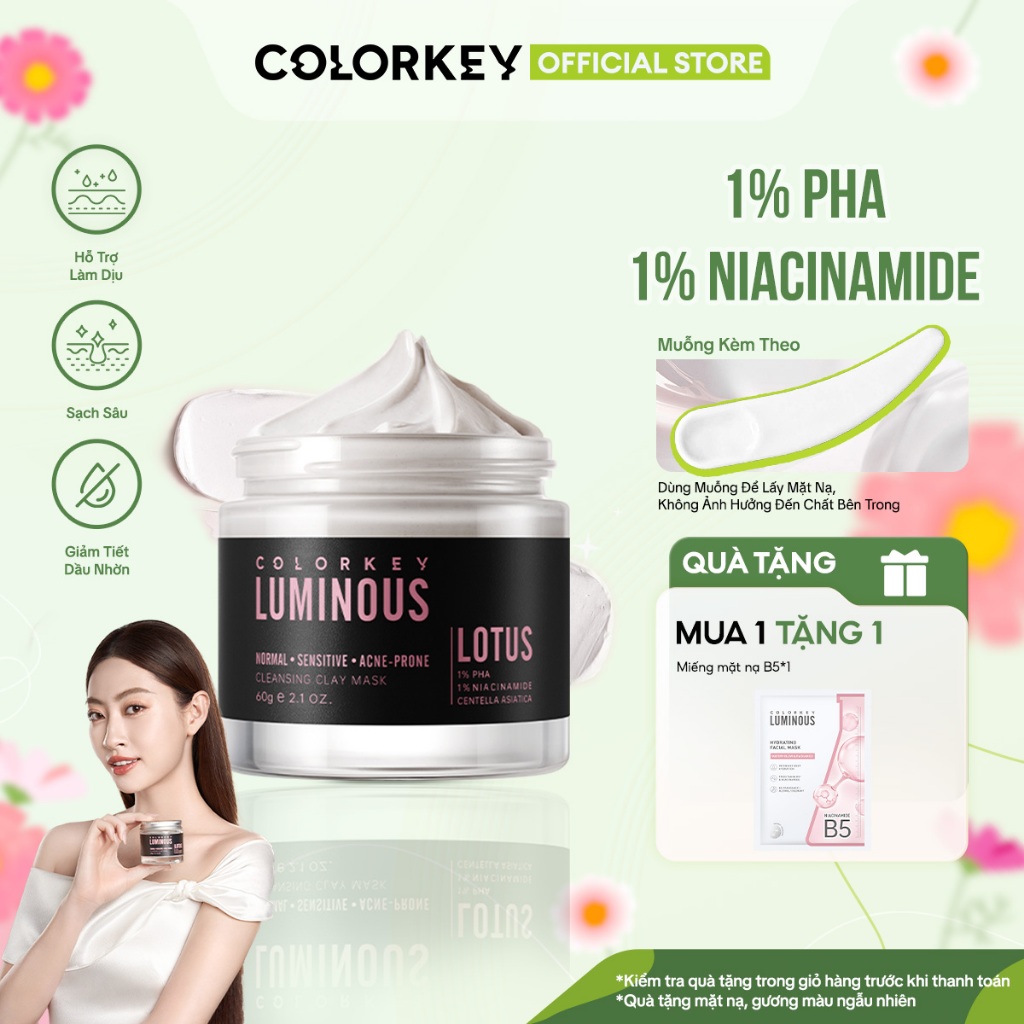 [LIVE DAILY] Mặt Nạ Bùn COLORKEY LUMINOUS Cho Làn Da Rạng Rỡ 60g ...