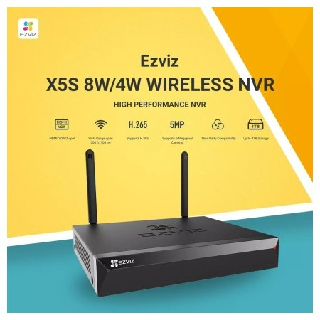 Đầu ghi hình 8 Kênh EZVIZ dành cho camera CS-X5S-8W - Bảo hành 2 năm, Hỗ trợ 8 kênh chính hãng ...