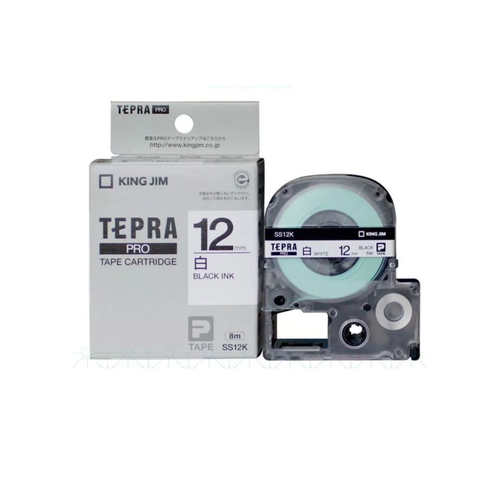 Băng nhãn 12mm dùng cho máy King Jim Tepra Pro dùng ghi chú, phân trang ...