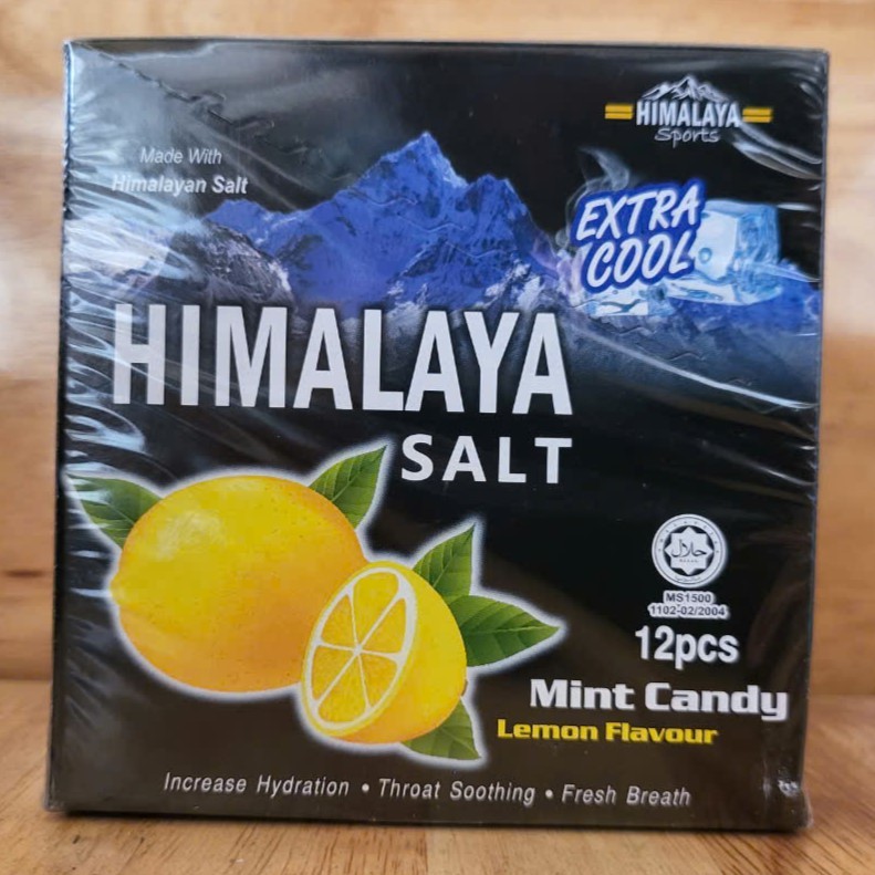 BIGFOOT [HỘP 12 gói x 15g] KẸO BẠC HÀ CHANH MUỐI HIMALAYA SALT Mint Candy Lemon Flavour (HALAL ...